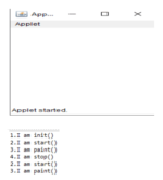 Applet Life Cycle in Java (with Examples & Sample Program)