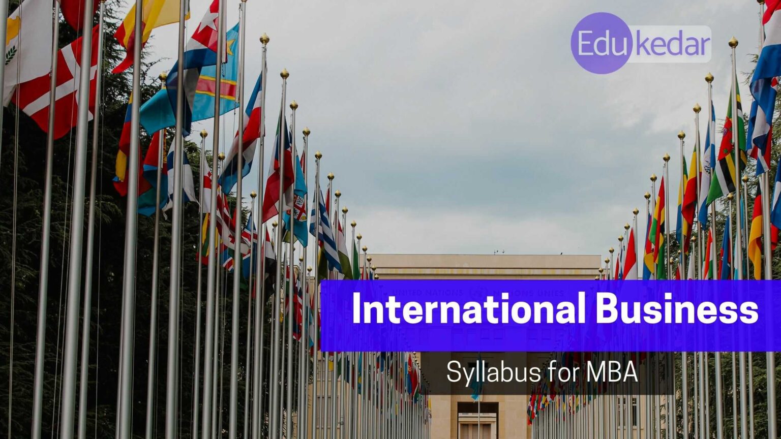 International Business Syllabus for MBA - UTU Dehradun