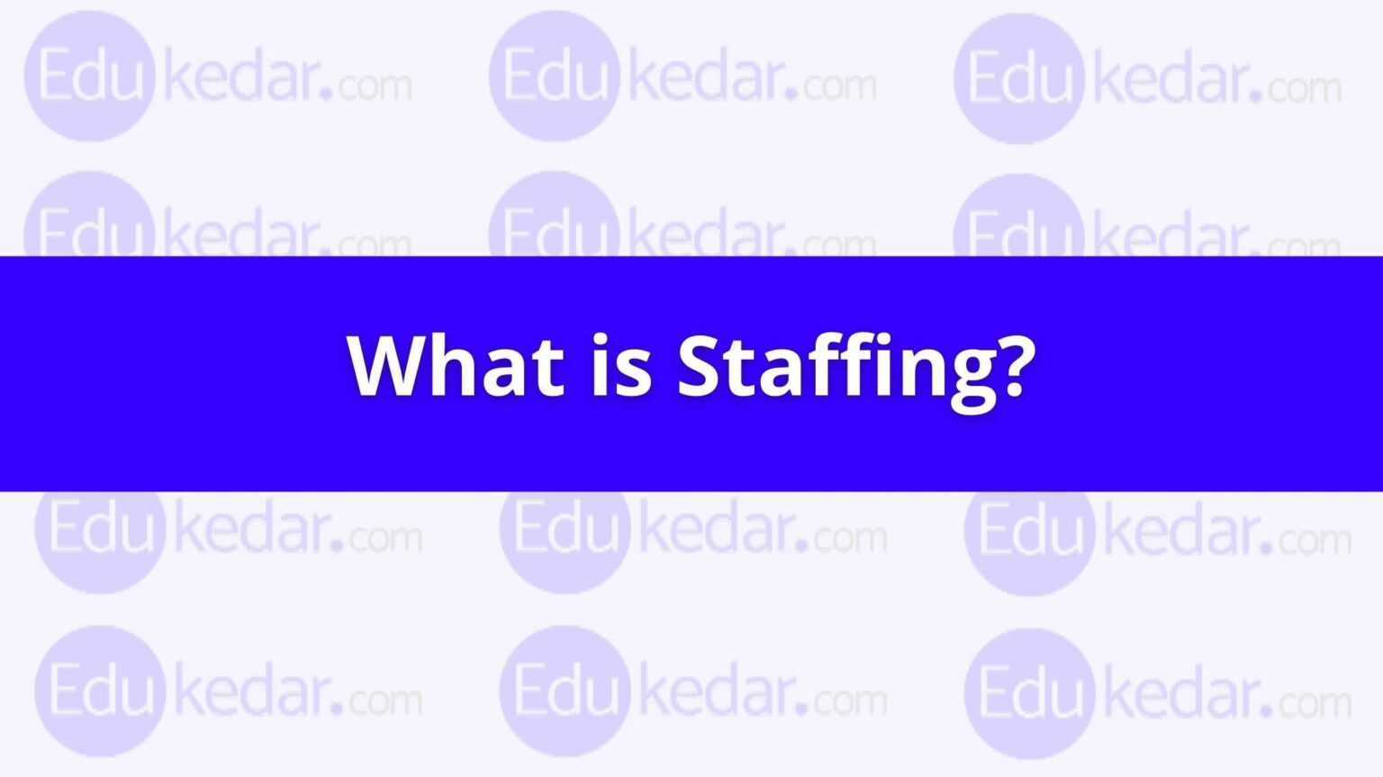 What is Staffing in Management? Meaning, Definition, Process