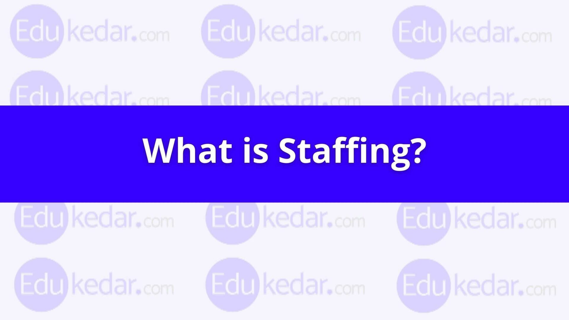 What is Staffing in Management? Meaning, Definition, Process