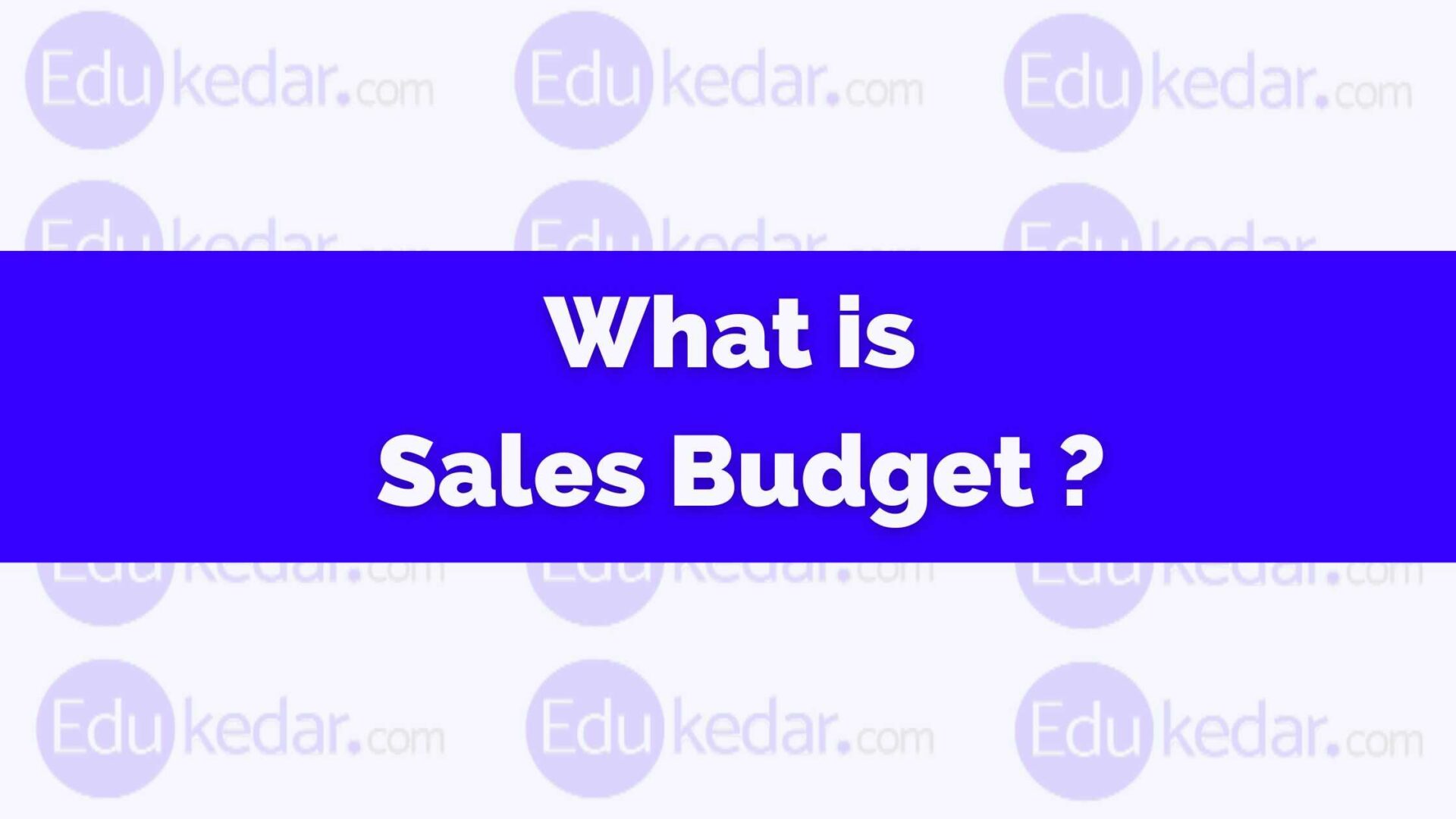 What is Sales Budget? Meaning, Definition, Preparation, Example