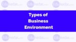 Types of Business Environment: Internal, External (Micro, Macro)