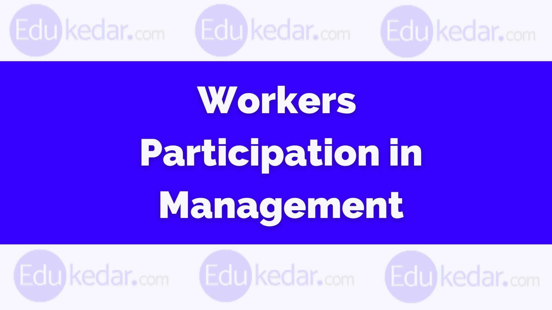 Workers Participation in Management: Objective, Scope, Benefits