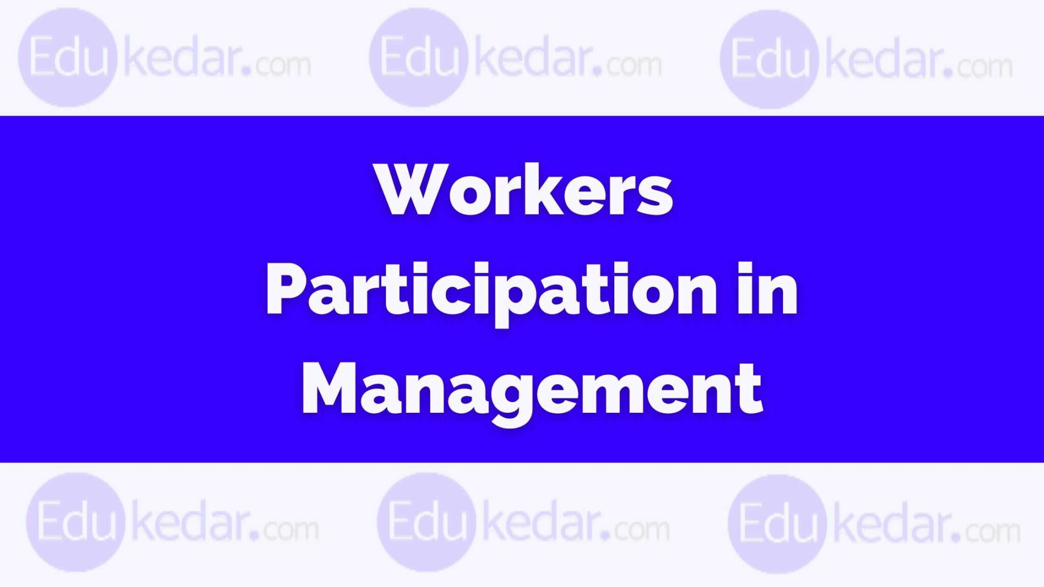 Workers Participation in Management: Objective, Scope, Benefits Workers Participation in Management: Objective, Scope, Benefits