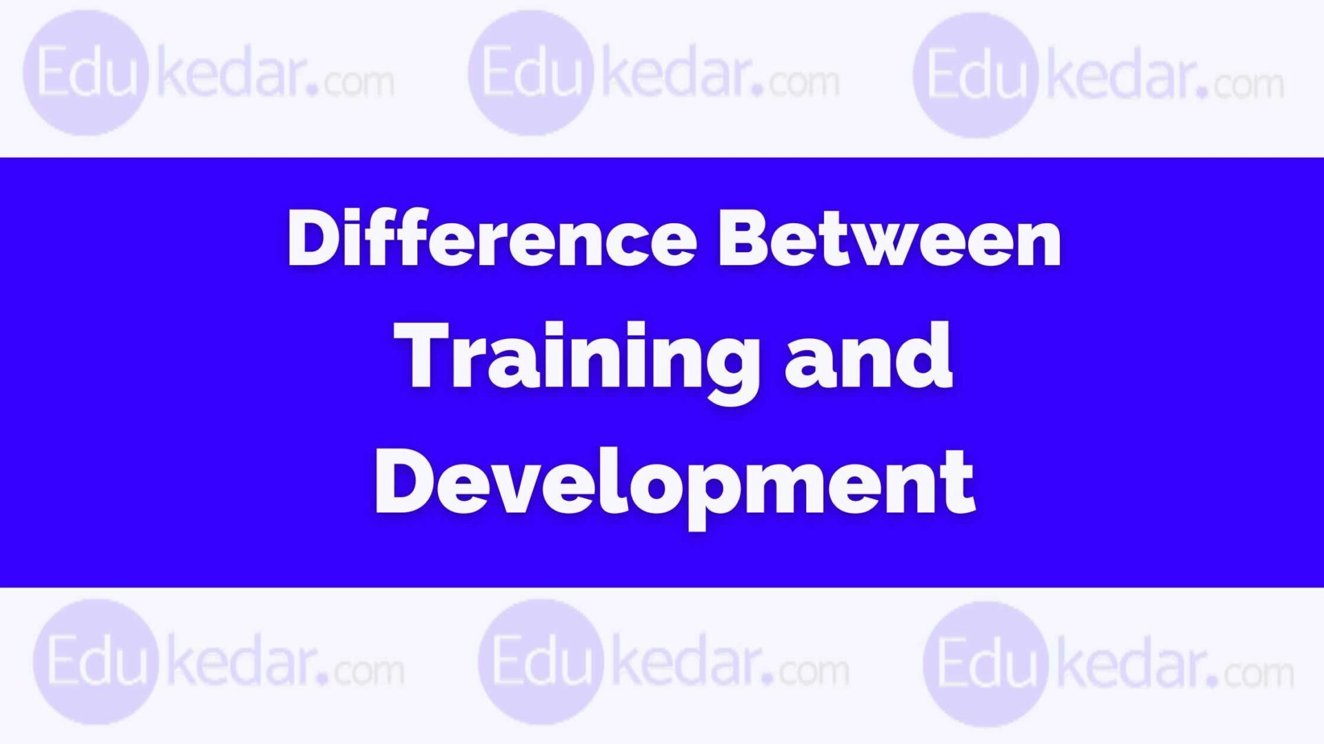 Difference between Training and Development (with Examples)