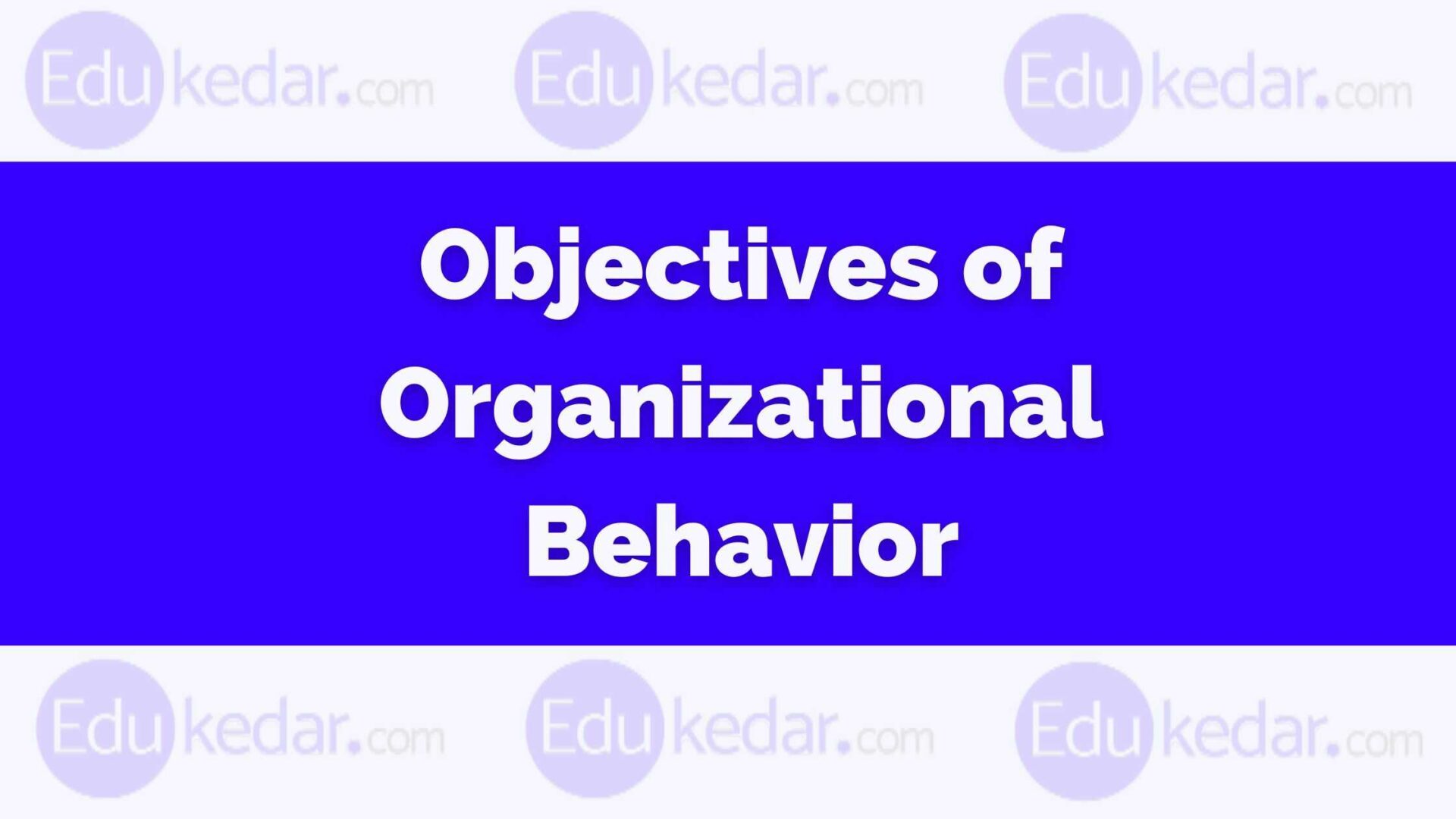 Objectives of Organizational Behavior: Nature and Feature