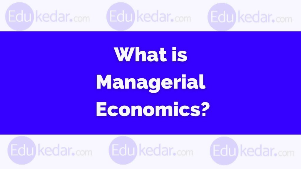 What is Managerial Economics? Meaning, Definition, Nature, Types