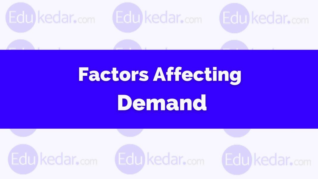 Factors Affecting Demand: Price, Income, Taste, Advertising