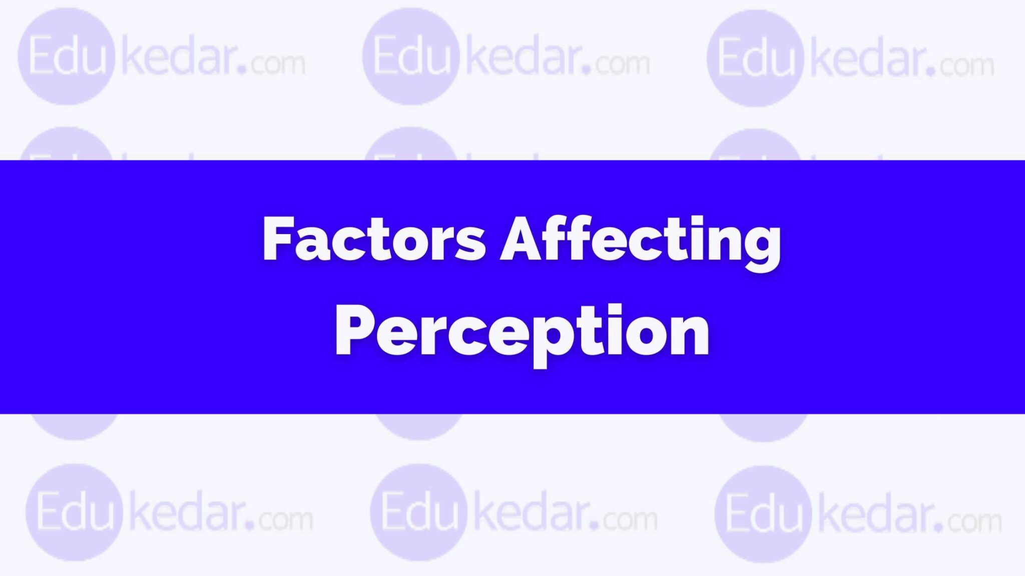 Factors Influencing Perception: Perceiver, Target, Situation
